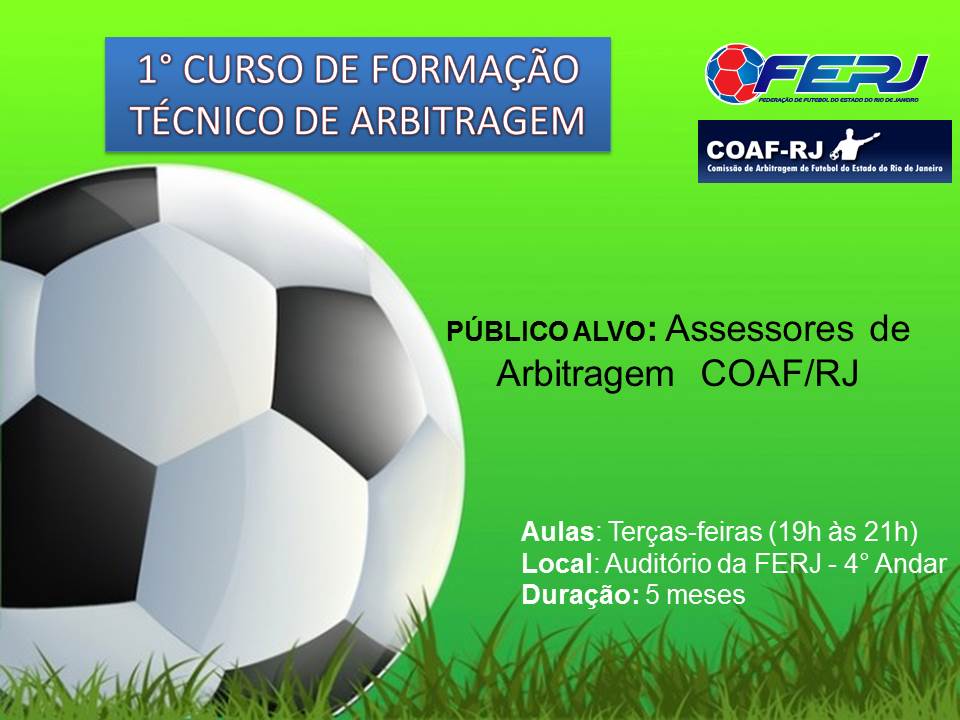FERJ | COAF-RJ realizará Curso de Técnico de Arbitragem